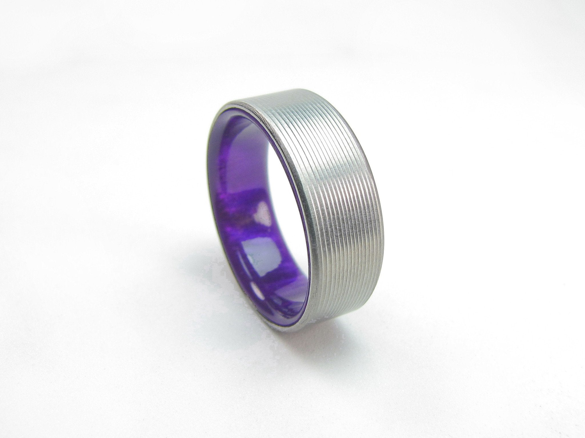 Duality (Royal Purple) - Men's Titanium and Resin Ring – Richter Scale ...