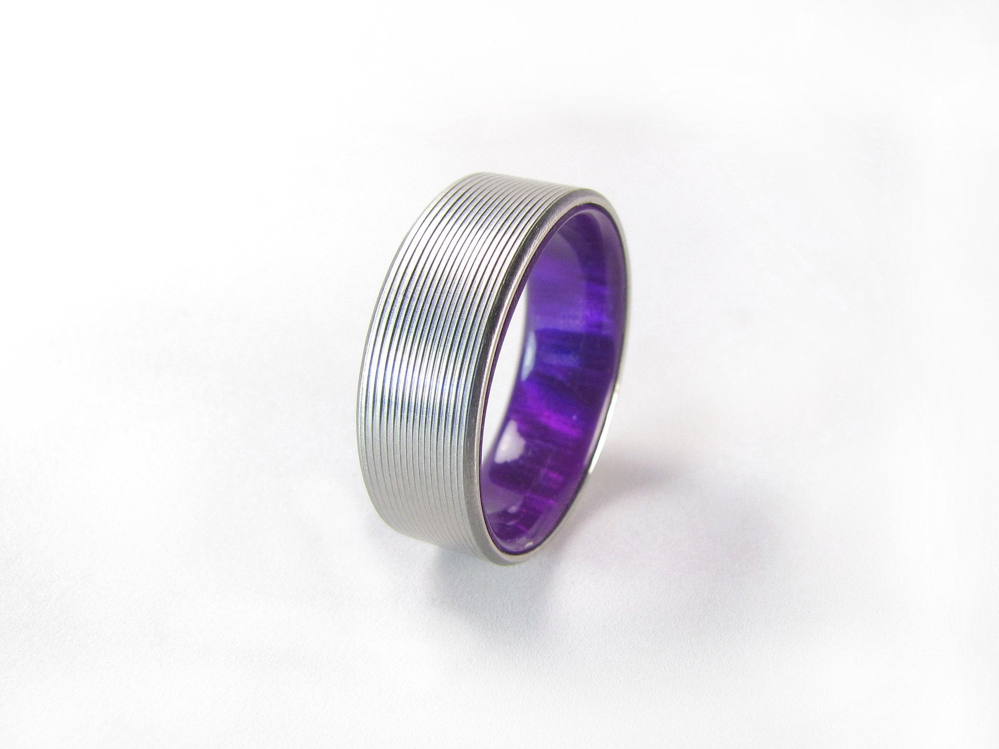 Duality (Royal Purple) - Men's Titanium and Resin Ring – Richter Scale ...